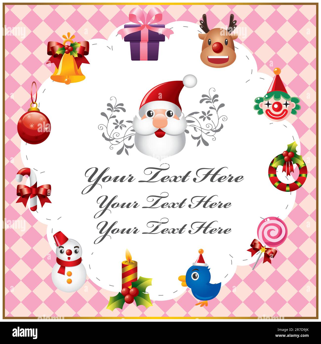 cute christmas card Stock Vector Image & Art - Alamy