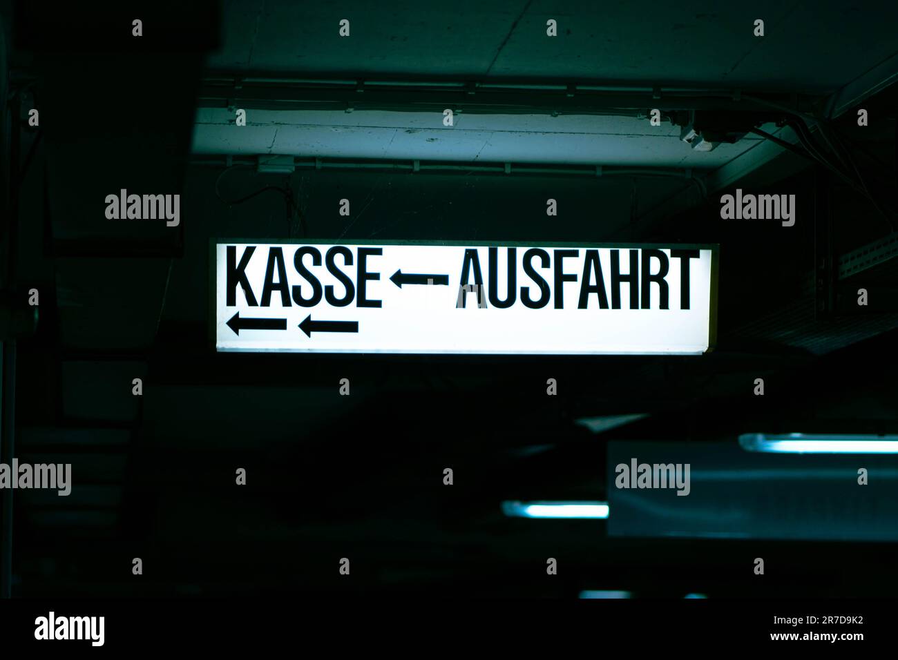 An informational sign in a building with a text 'Checkout exit' Stock ...