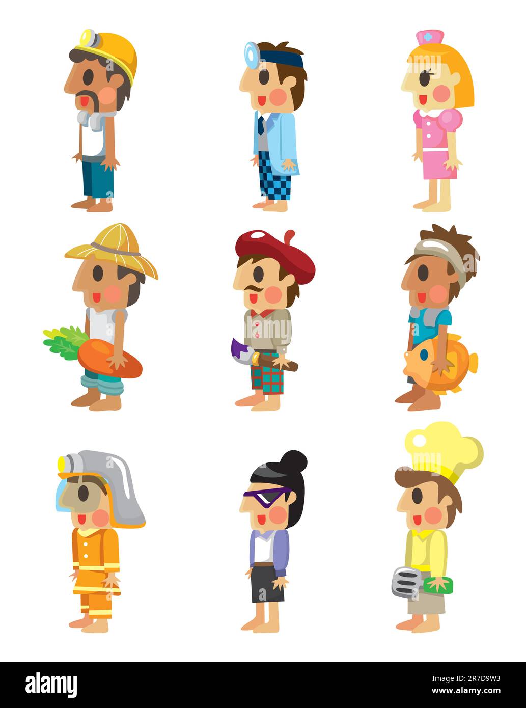 cartoon people job icons set Stock Vector Image & Art - Alamy