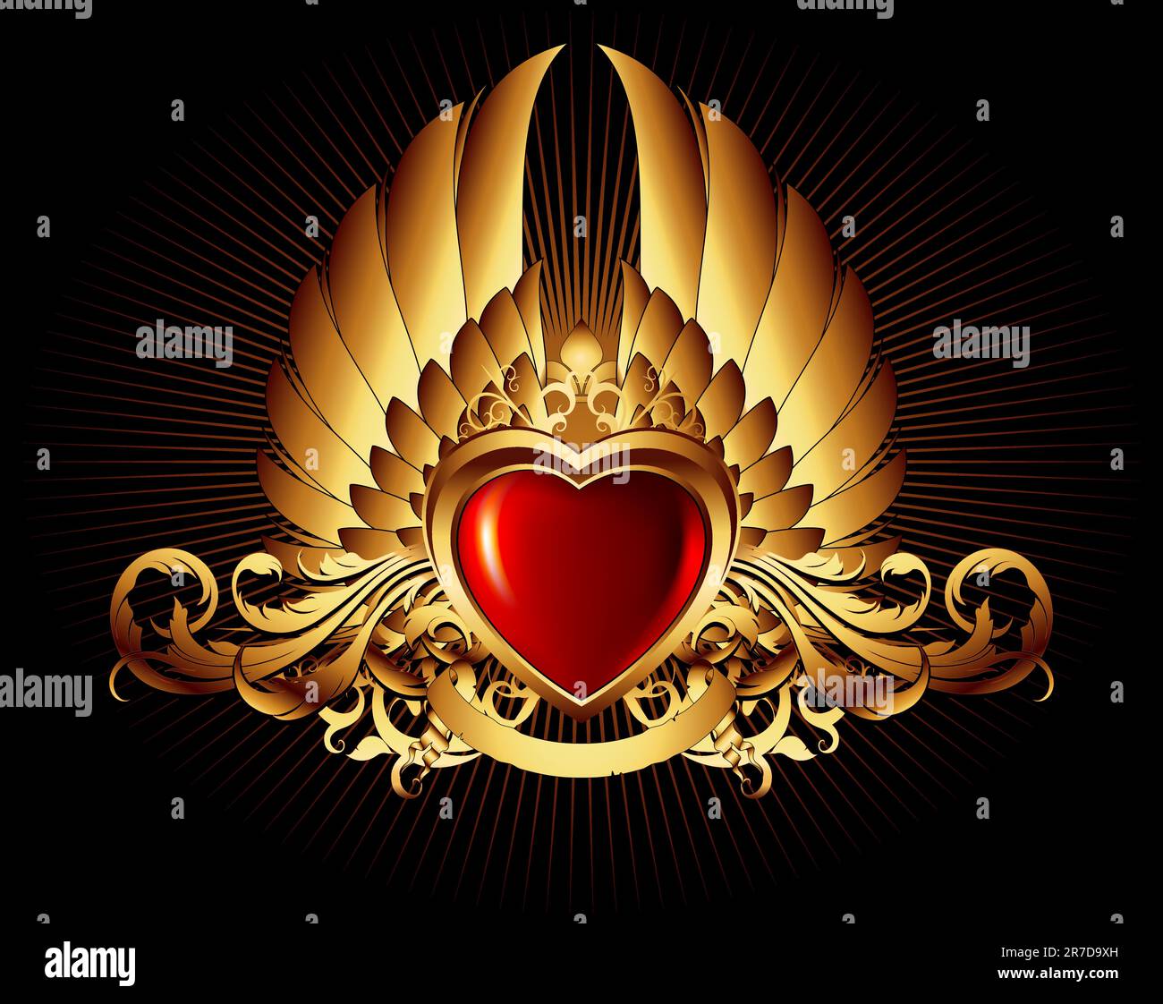 heart frame, this illustration may be useful as designer work Stock ...