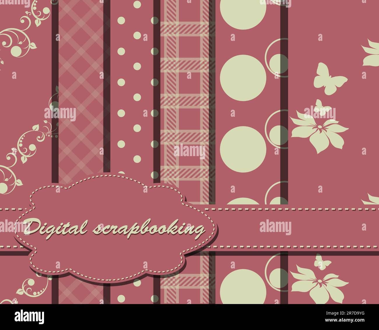 set of vector paper for scrapbook Stock Vector Image & Art - Alamy