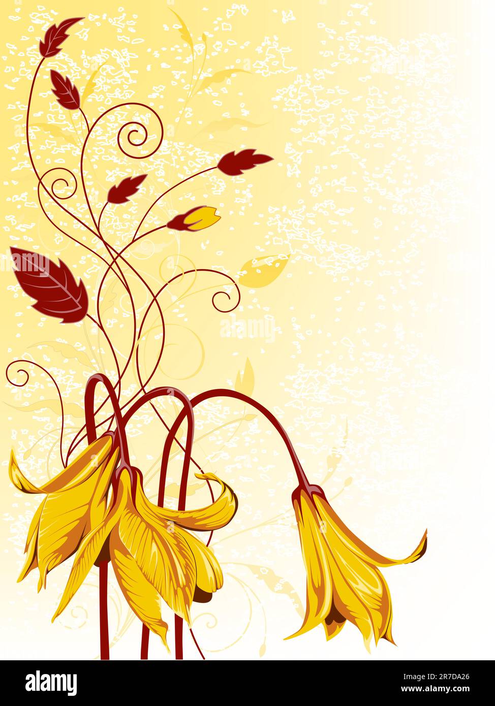 floral background with yellow flowers Stock Vector Image & Art - Alamy