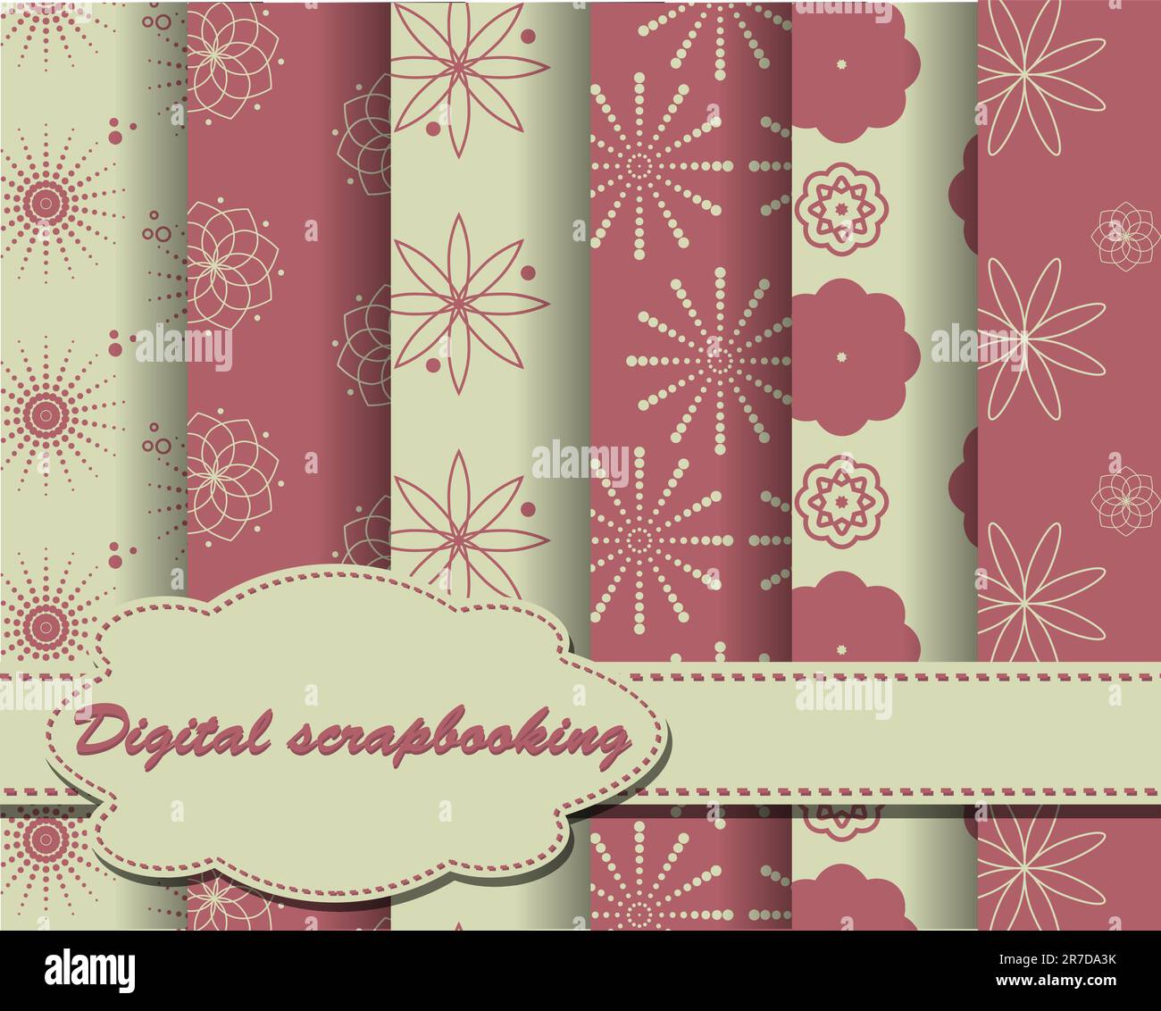 set of vector paper for scrapbook Stock Vector Image & Art - Alamy