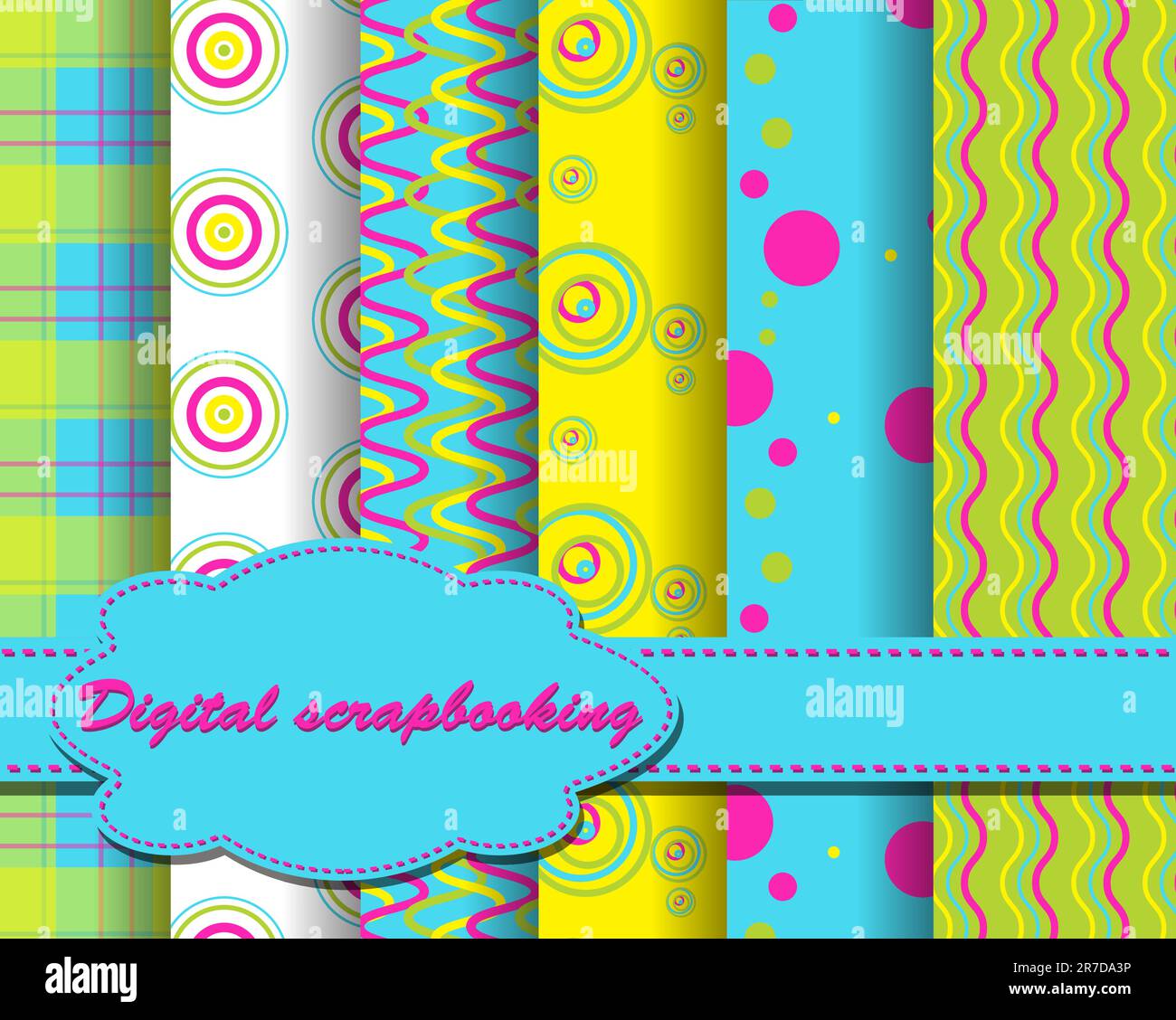 set of vector funny paper for scrapbook Stock Vector Image & Art - Alamy