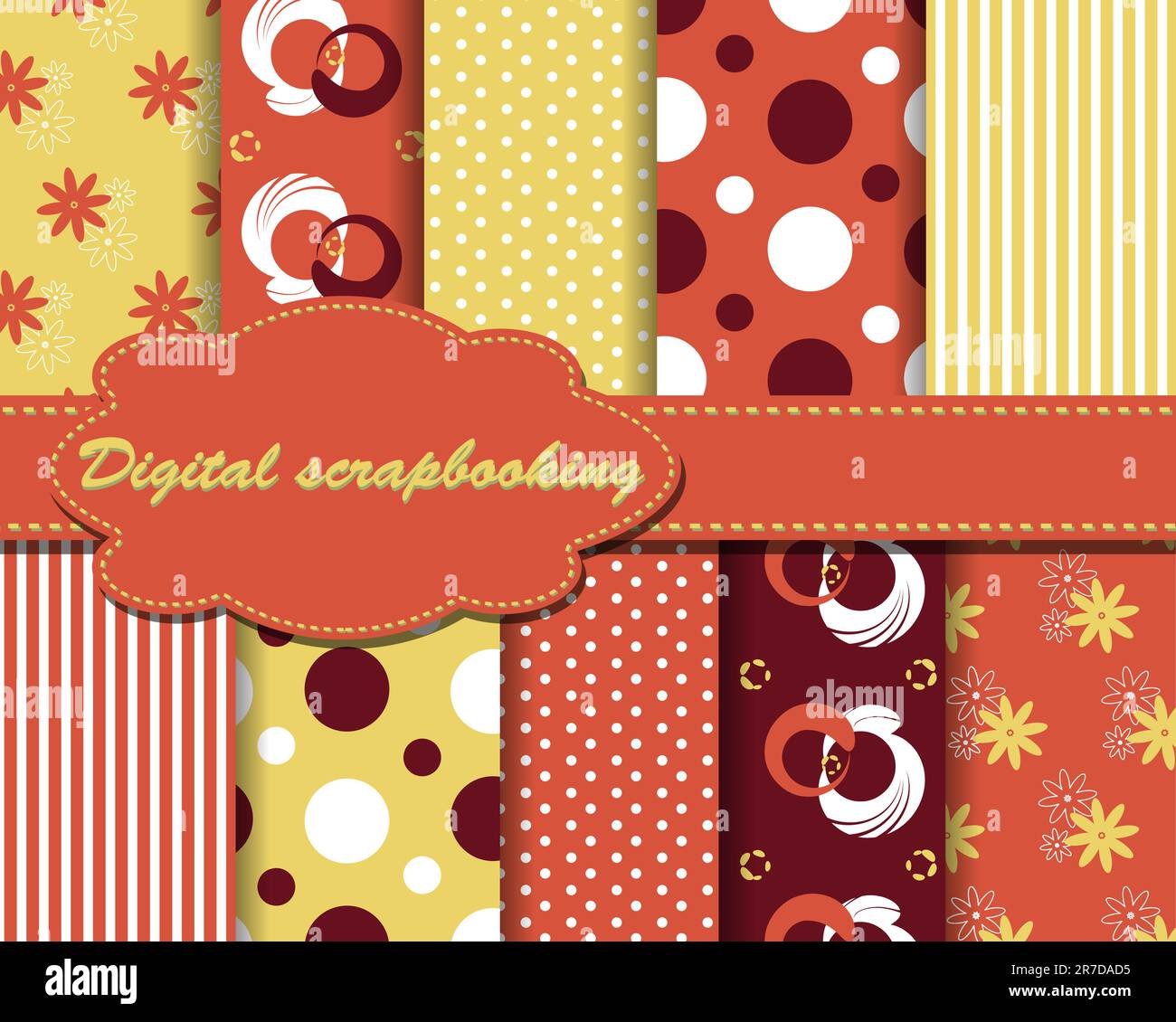 set of vector funny paper for scrapbook Stock Vector Image & Art - Alamy