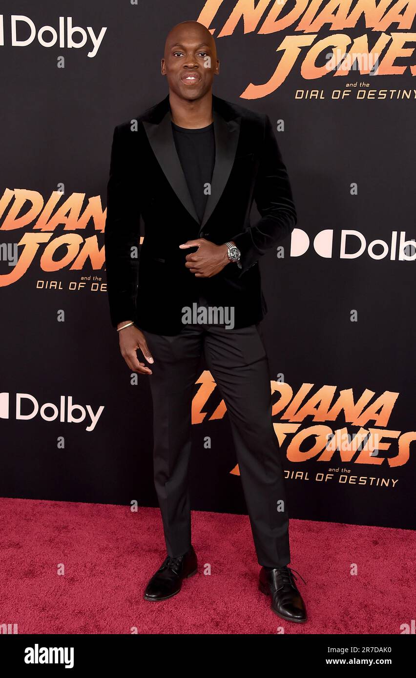 Hollywood, USA. 14th June, 2023. Moe Jeudy-Lamour arriving at Lucasfilm ...