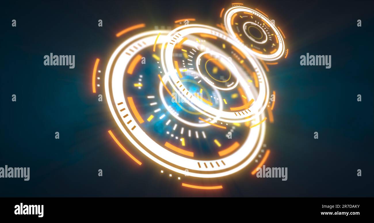 Futuristic round hud hologram dashboard hi-res stock photography and ...