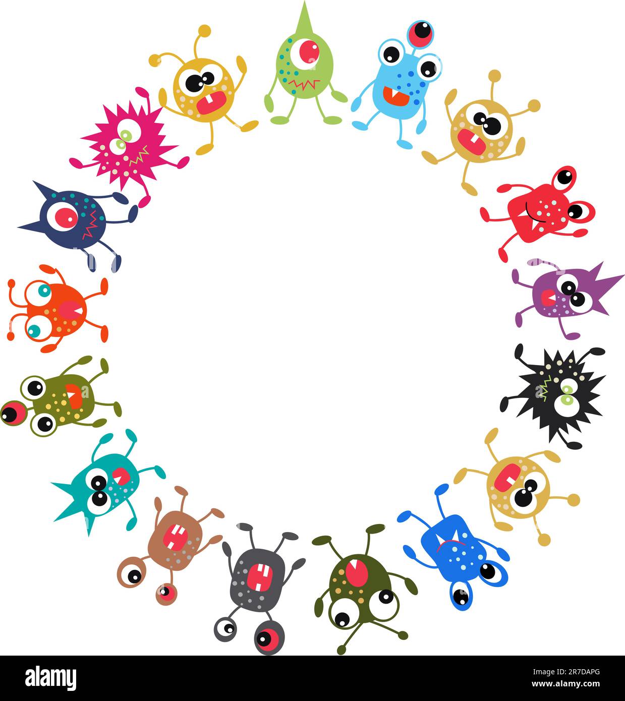 Monster border Stock Vector Images - Alamy