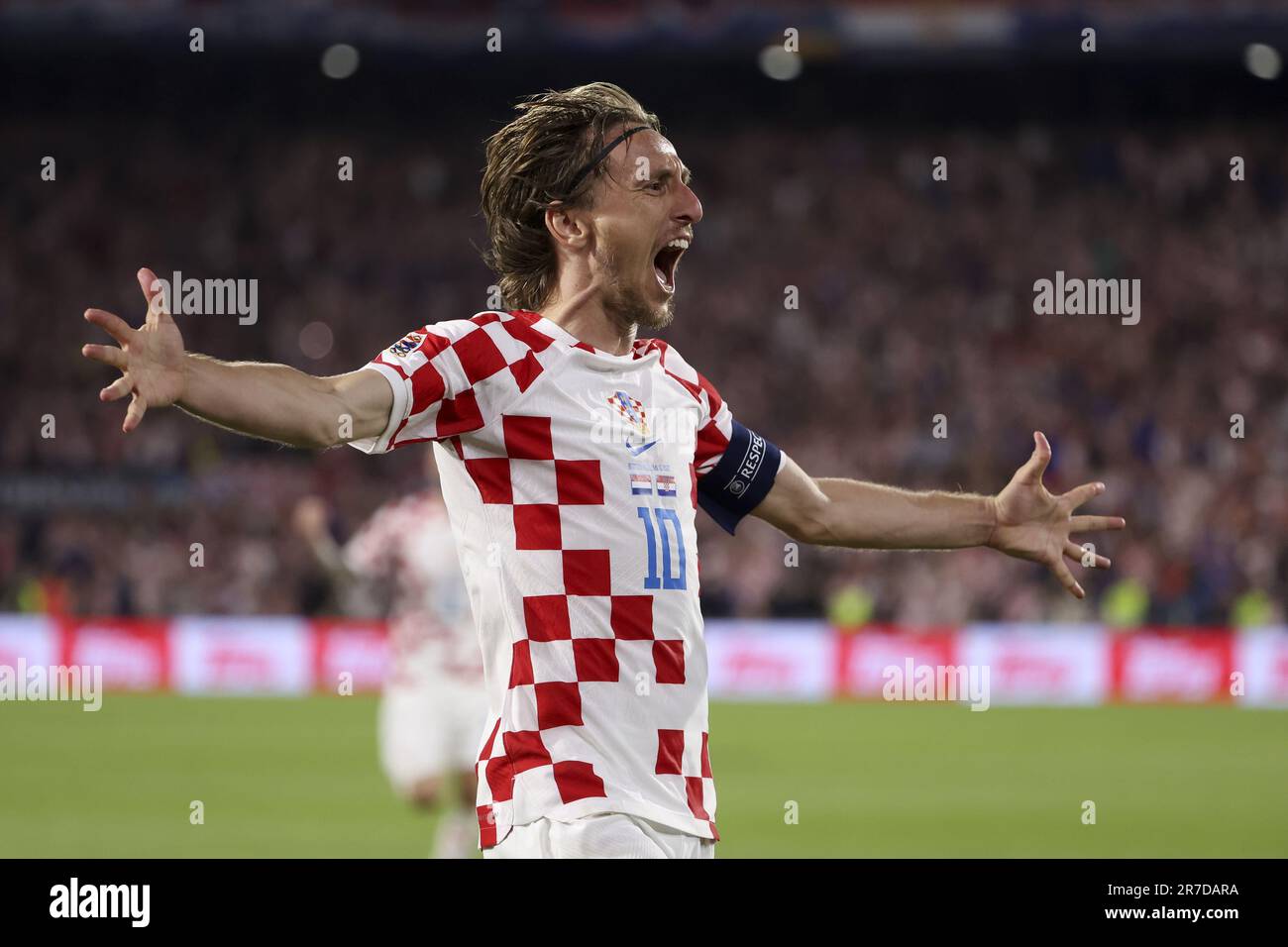 Rotterdam, Netherlands, 14/06/2023, Luka Modric of Croatia celebrates ...
