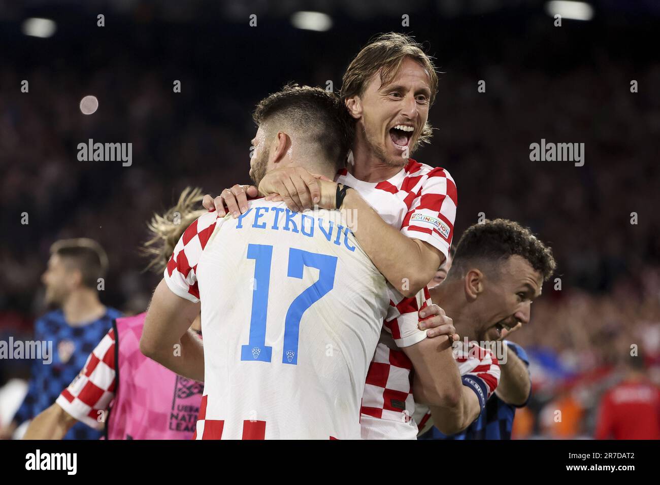 Rotterdam, Netherlands, 14/06/2023, Luka Modric of Croatia celebrates a ...