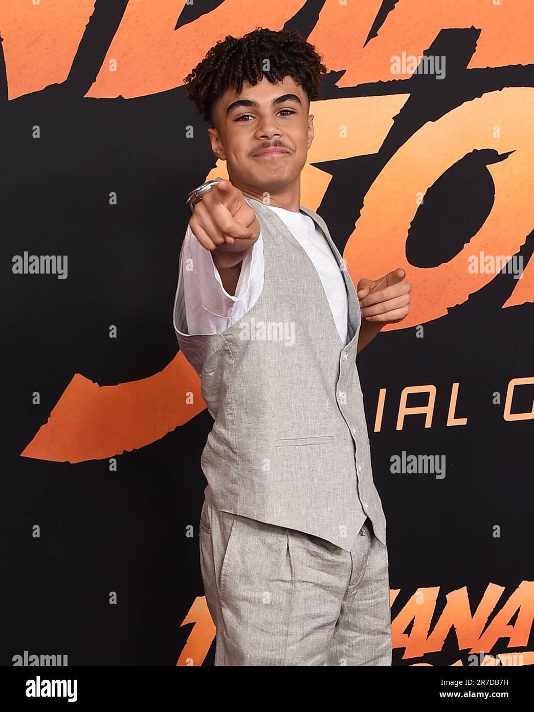 Hollywood, USA. 14th June, 2023. Ethann Isadore arriving at Lucasfilm's ...