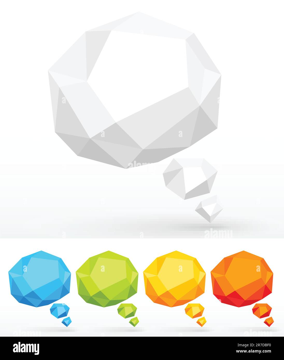 Rumpled colorful bubbles for speech. Vector illustration Stock Vector ...