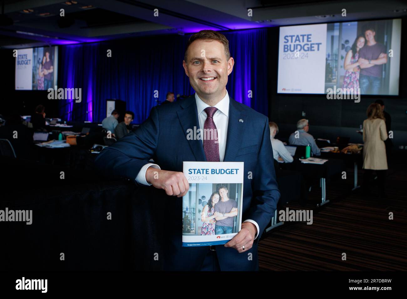 Adelaide, Australia. 15th June, 2023. South Australian Treasurer Stephen Mullighan speaks before ...