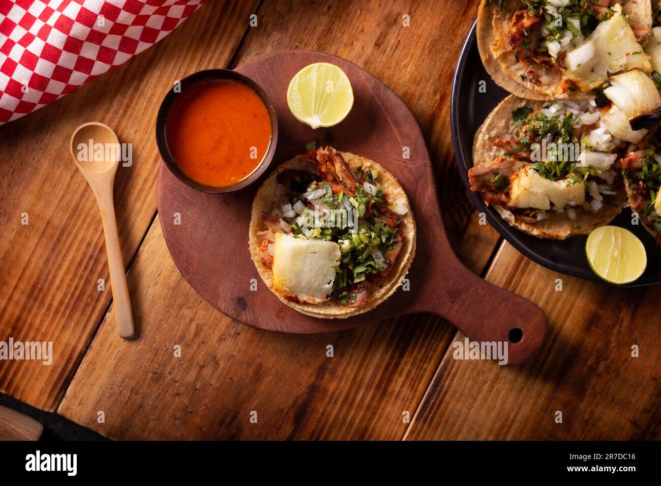 Tacos al pastor. Also known as Tacos de Trompo, they are the most ...