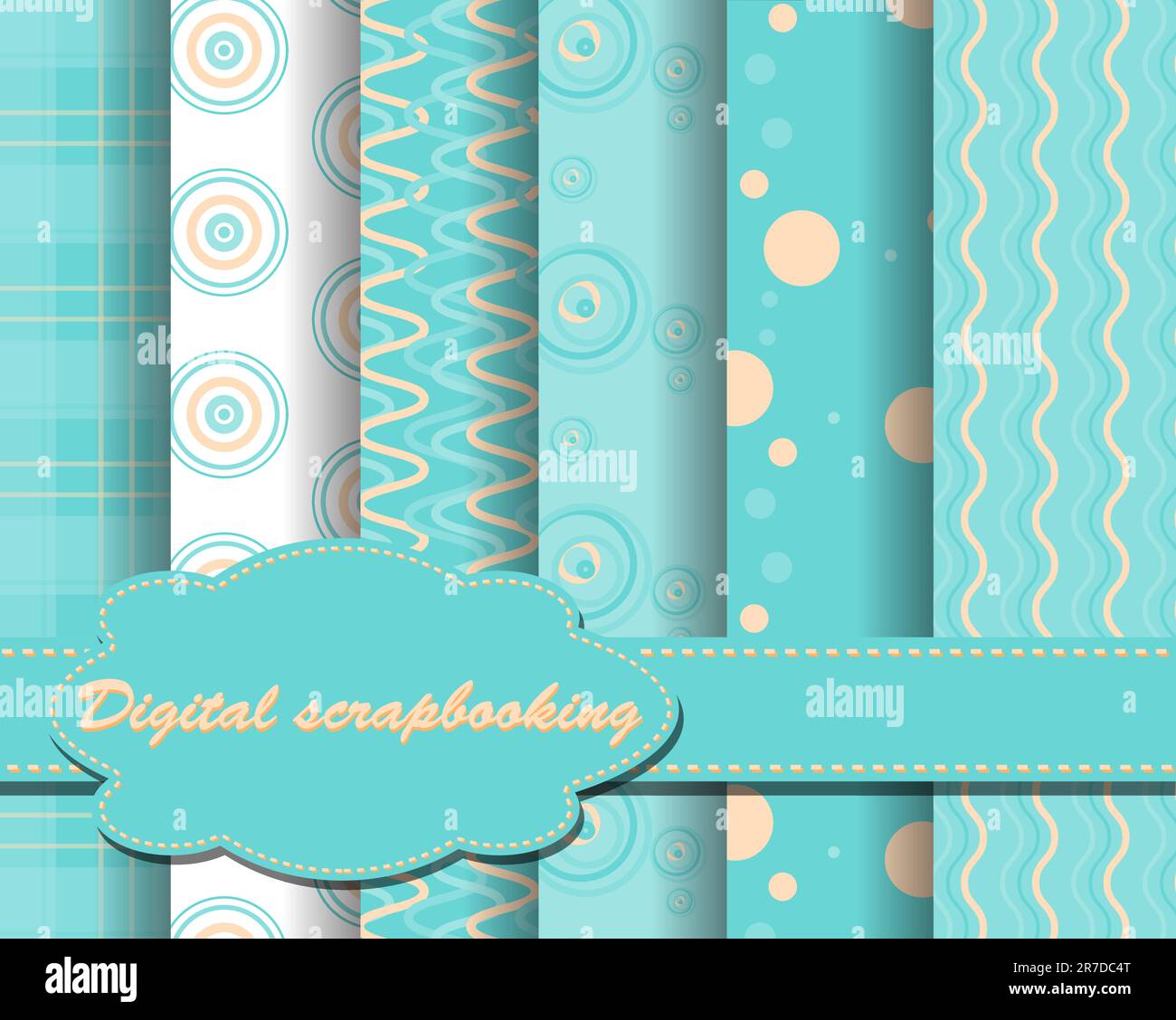 set of vector funny paper for scrapbook Stock Vector Image & Art - Alamy