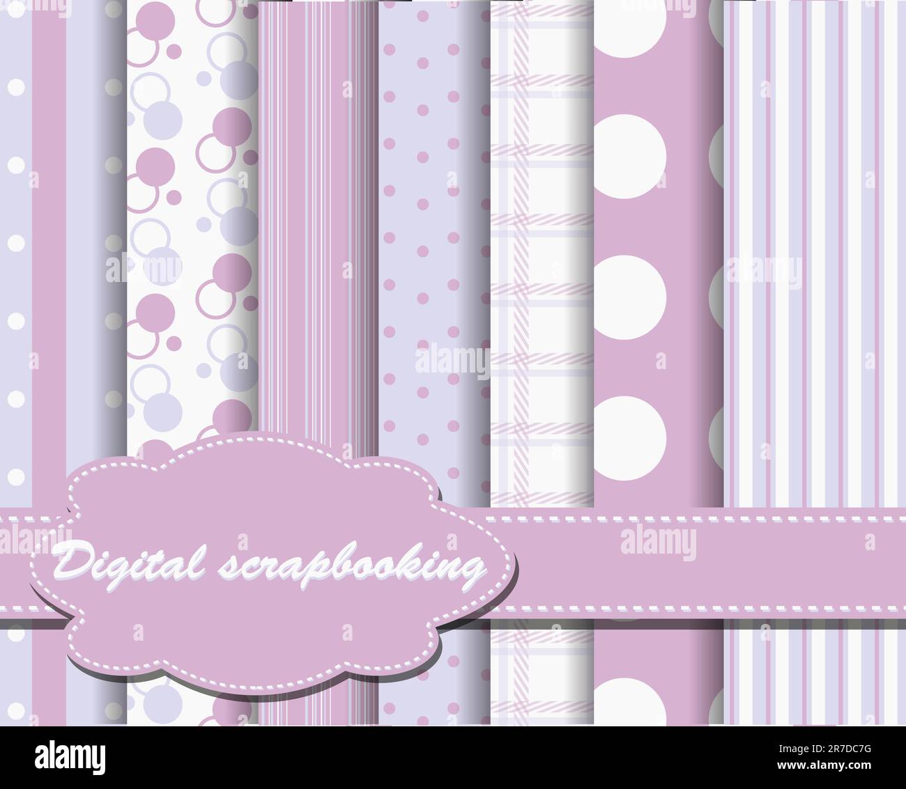 set of vector paper for scrapbook Stock Vector Image & Art - Alamy