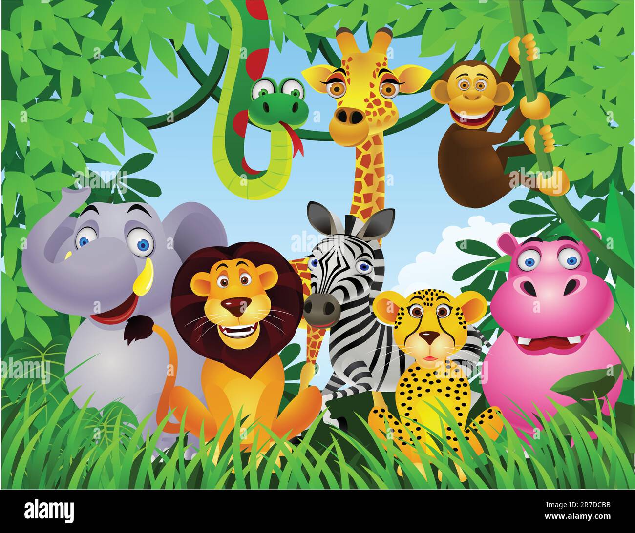 vector illustration of animal cartoon Stock Vector Image & Art - Alamy