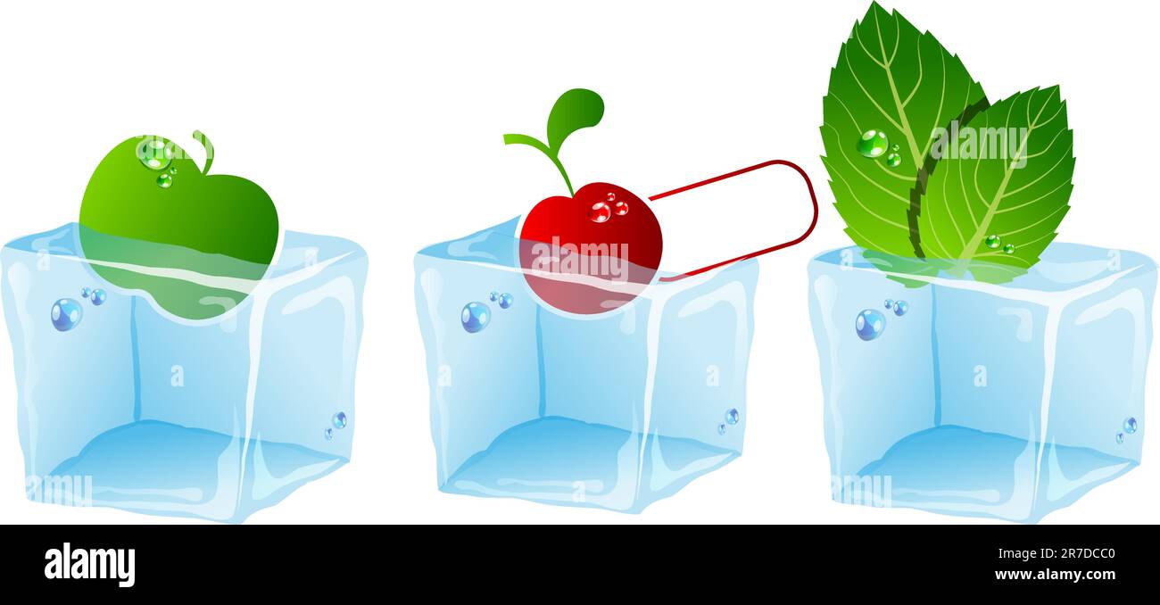 Ice apple vector hi-res stock photography and images - Alamy