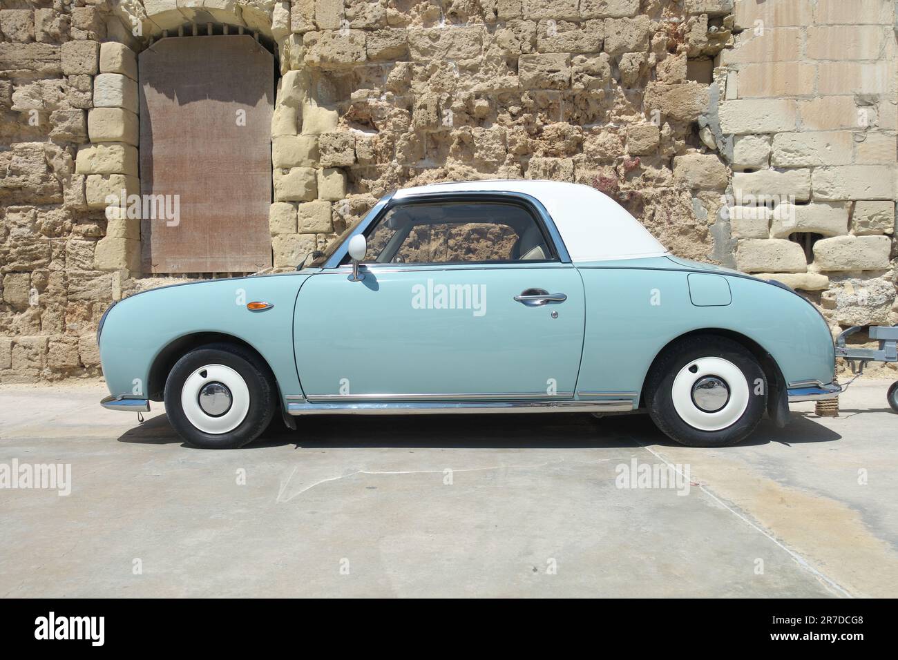 Figaro manufactured by Nissan for model year 1991 finished in Pale Aqua ...