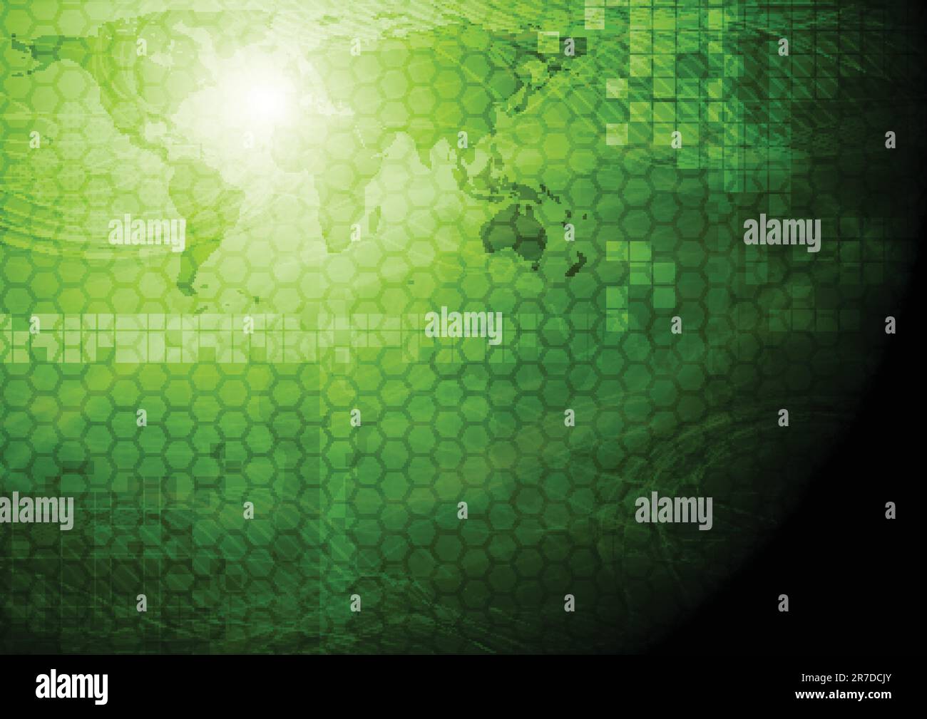 World map green technology hi-res stock photography and images - Alamy
