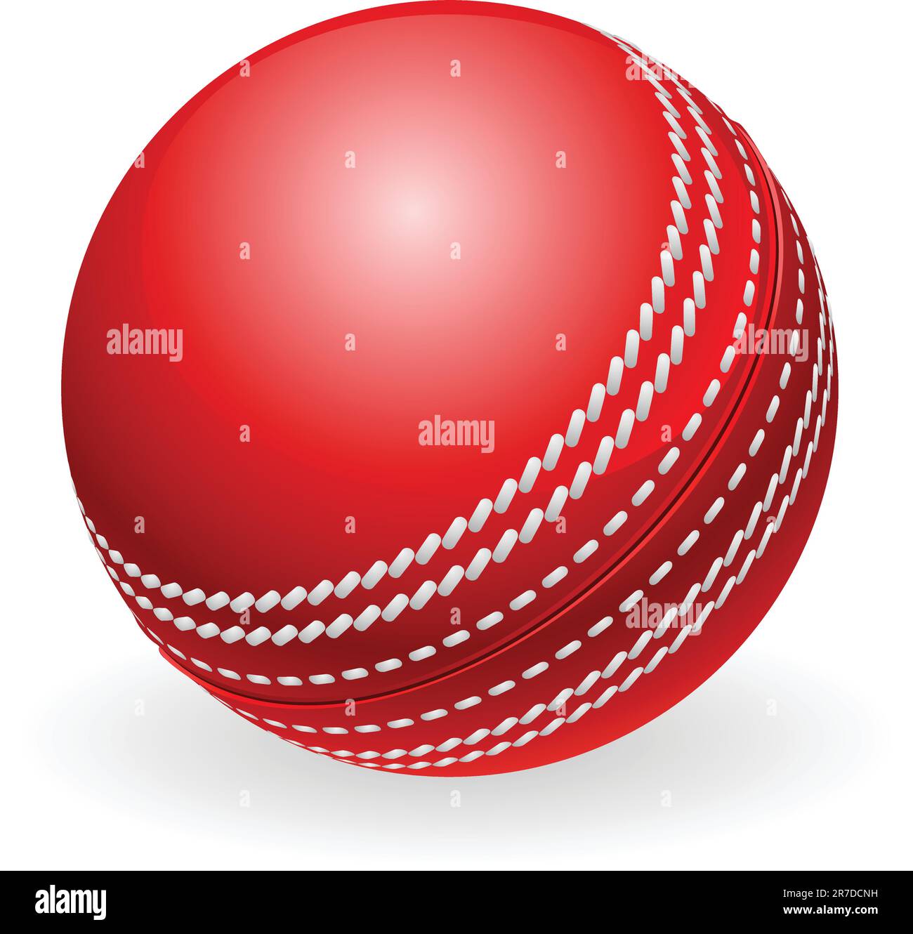 Illustration of shiny red traditional cricket ball Stock Vector Image ...