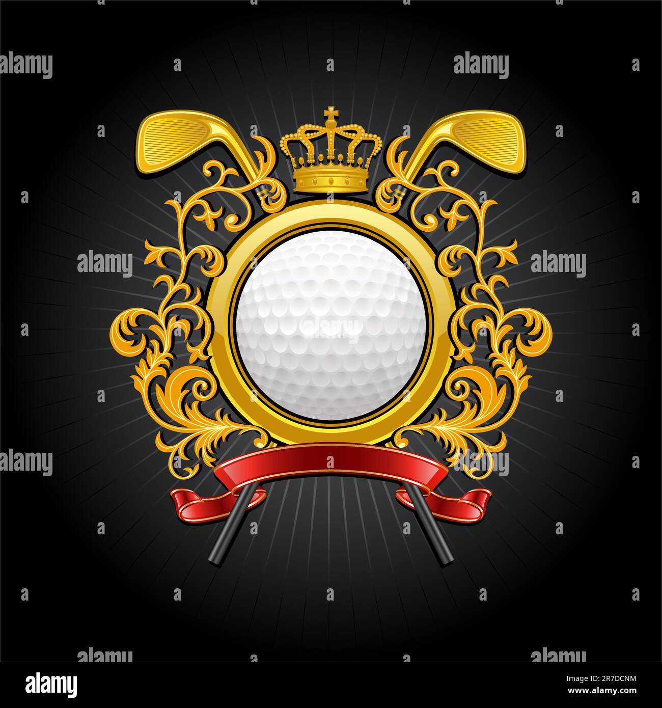 ?oat of arms. Golf symbol. Vector illustration Stock Vector Image & Art ...