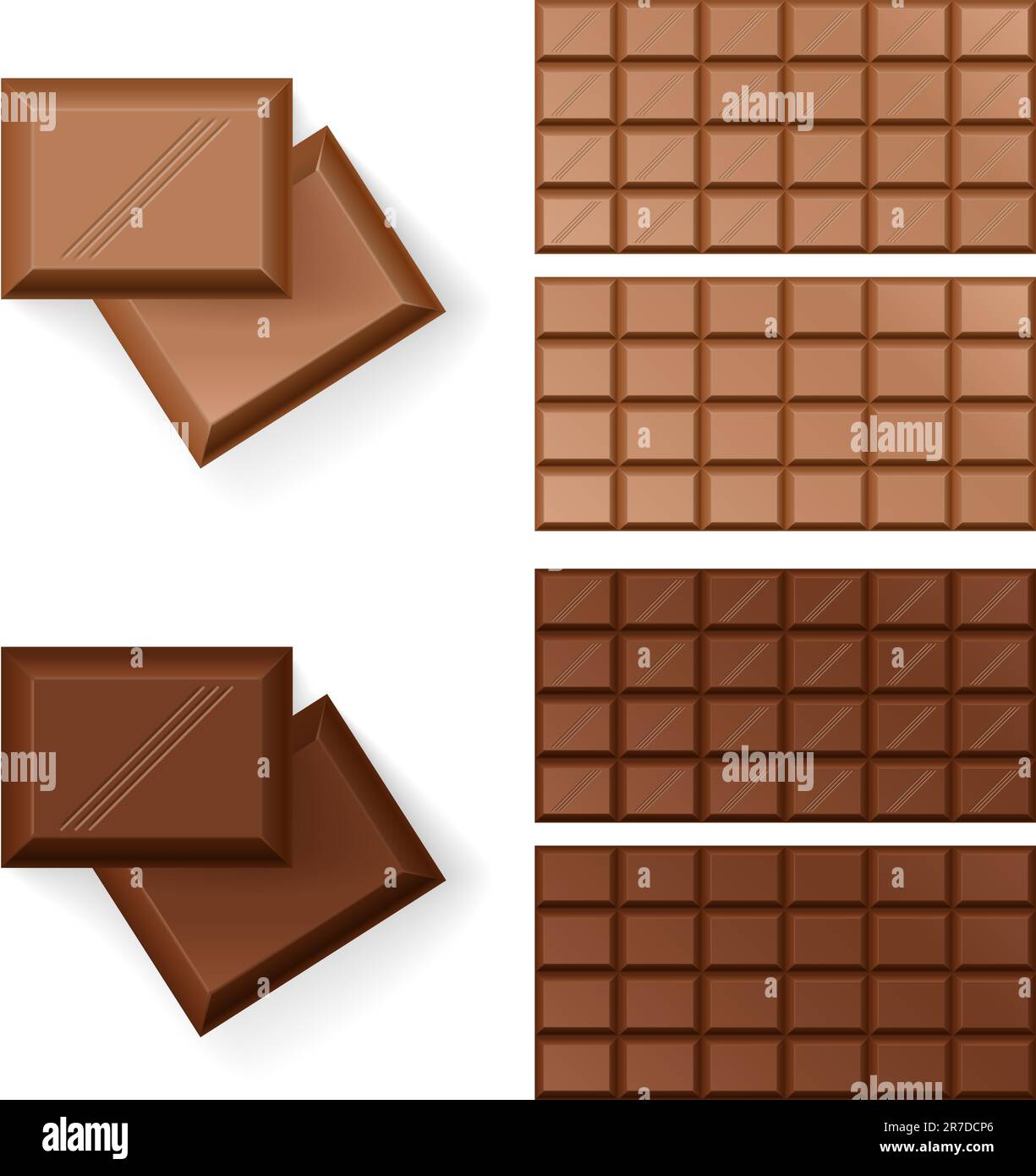 Set of Chocolate bars. Illustration on white background Stock Vector ...