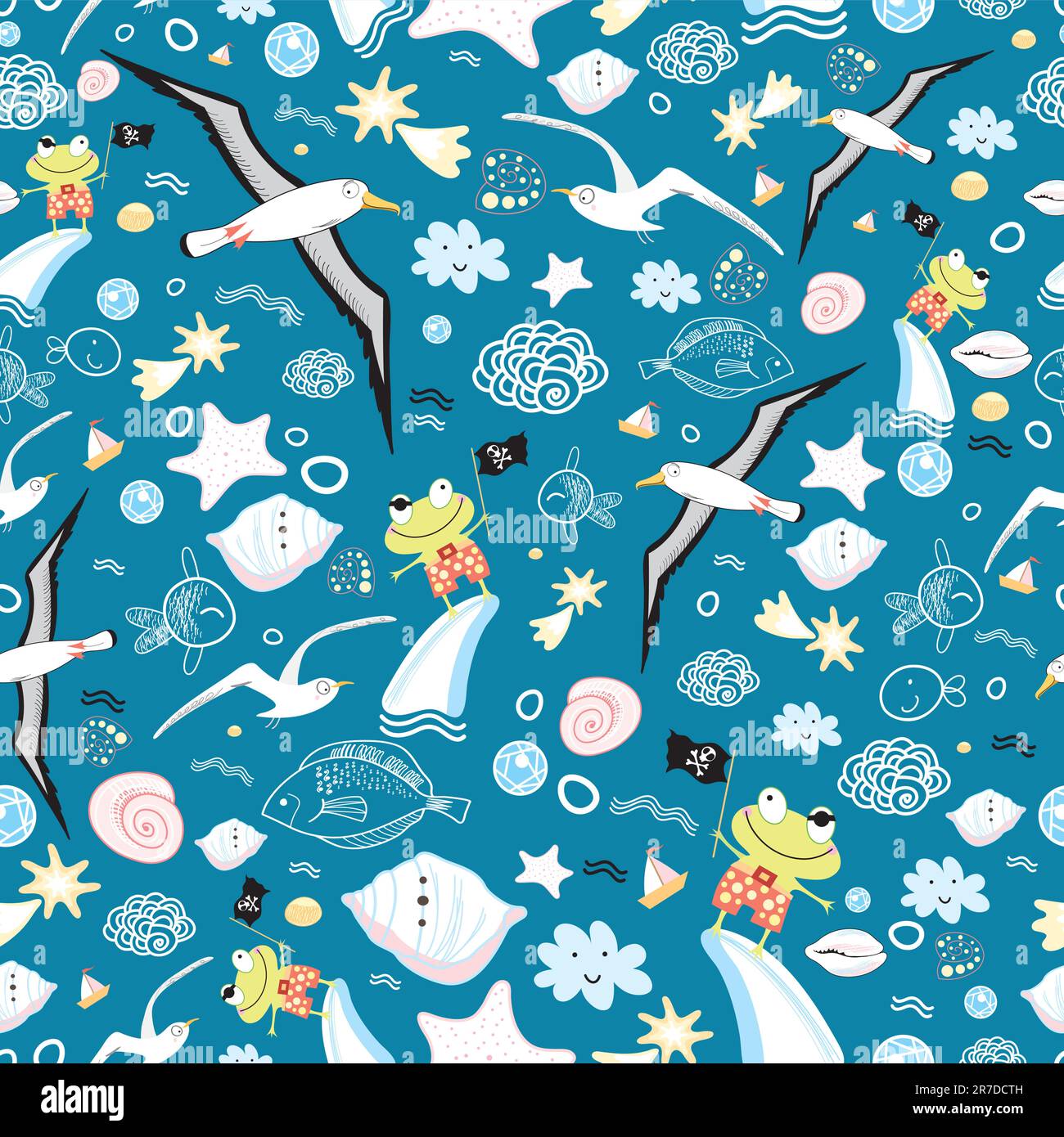 Seashell frog Stock Vector Images - Alamy