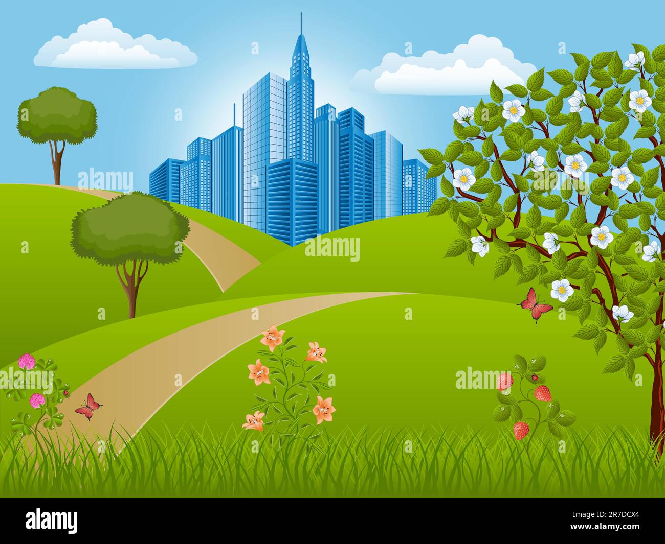 Strawberry town Stock Vector Images - Alamy