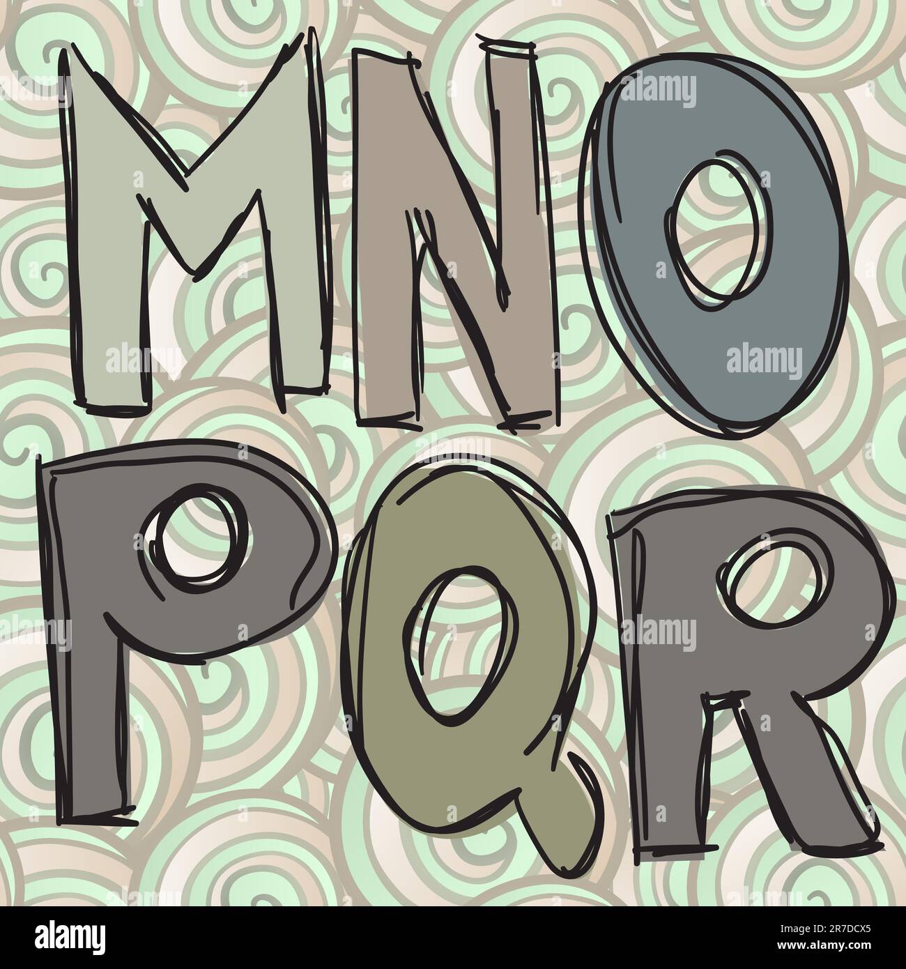 Doodle letters Stock Vector Images - Alamy