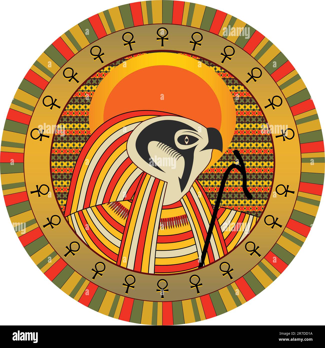 Background the Egyptian god of sun Ra in a vector Stock Vector Image ...