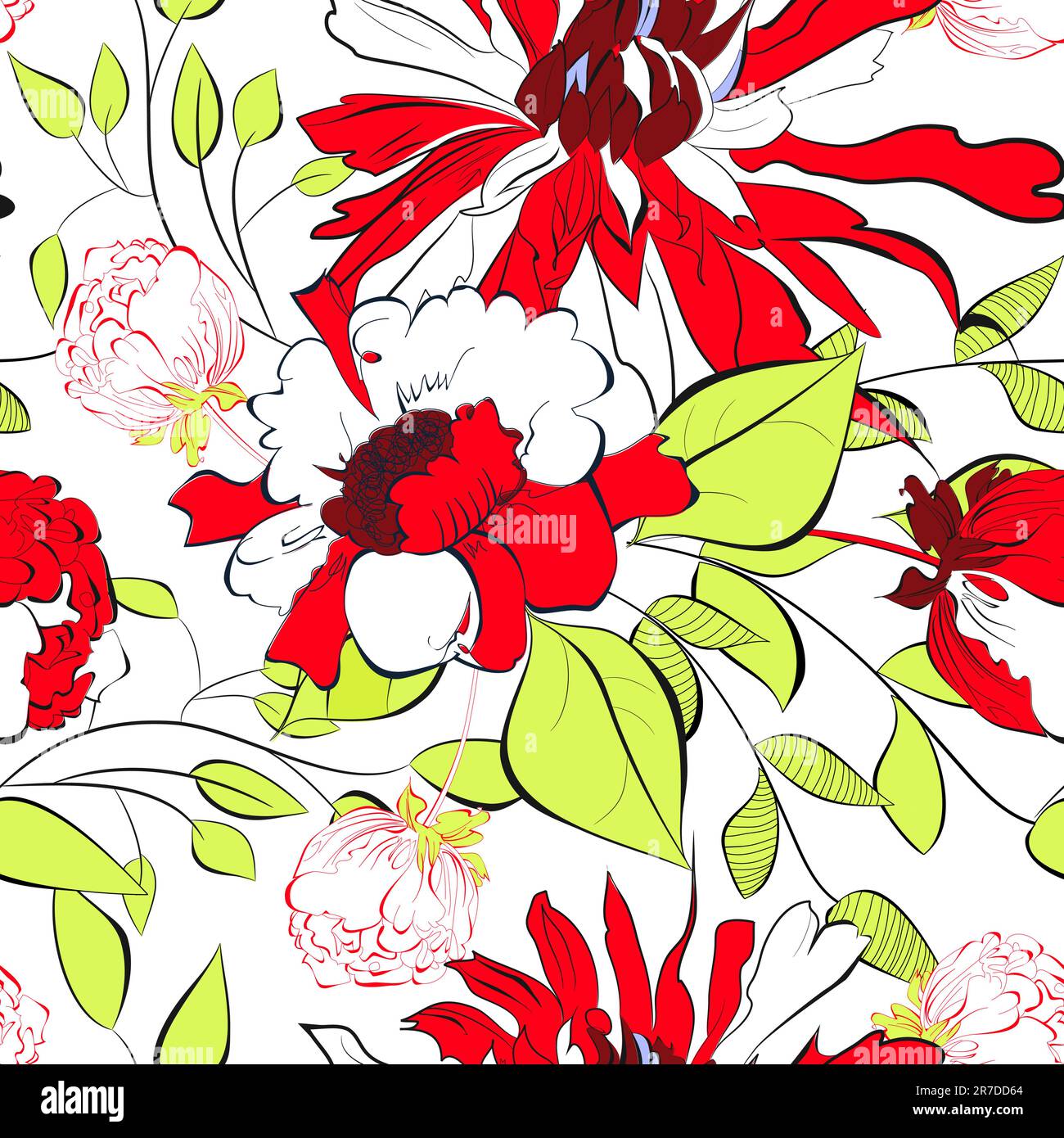 Decorative seamless wallpaper Stock Vector Image & Art - Alamy