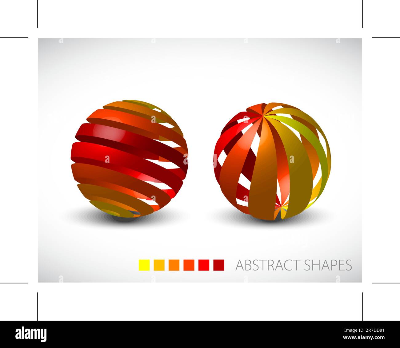 Collection of abstract spheres made from colorful stripes Stock Vector ... Collection of abstract spheres made from colorful stripes Stock Vector ...