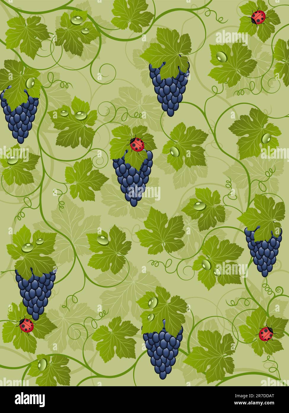Floral background with vine. Vector illustration Stock Vector Image ...