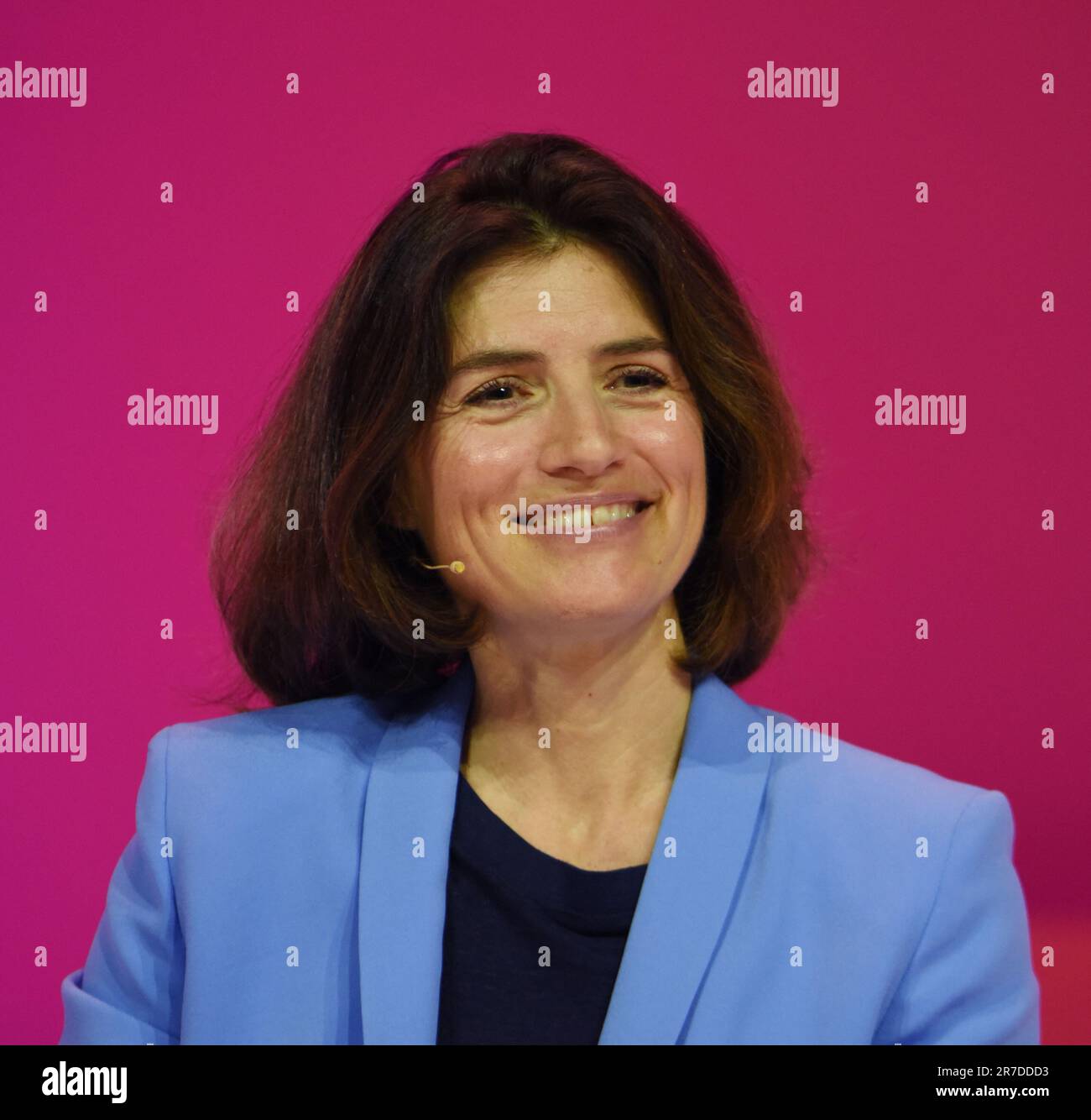 Paris, France. 14th June, 2023. Orange CEO Christel Heydemann speaks ...