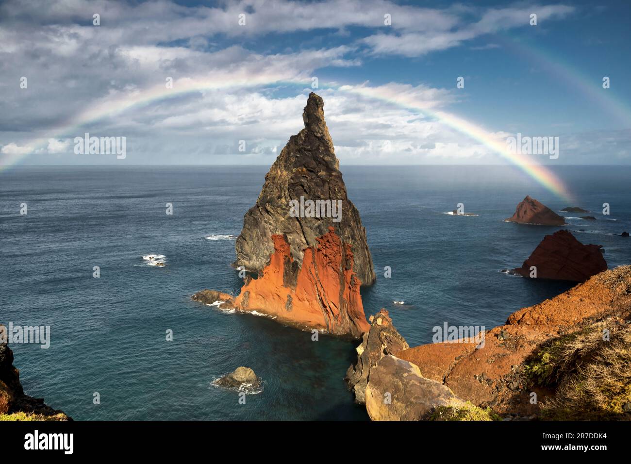 An aerial view of the stunning Point of Saint Lawrence in Madeira ...