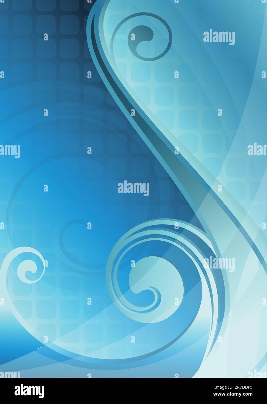 Illustration of abstract blue curve background Stock Vector Image & Art ...