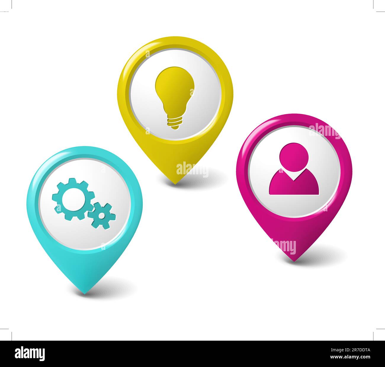 Location settings Stock Vector Images - Alamy