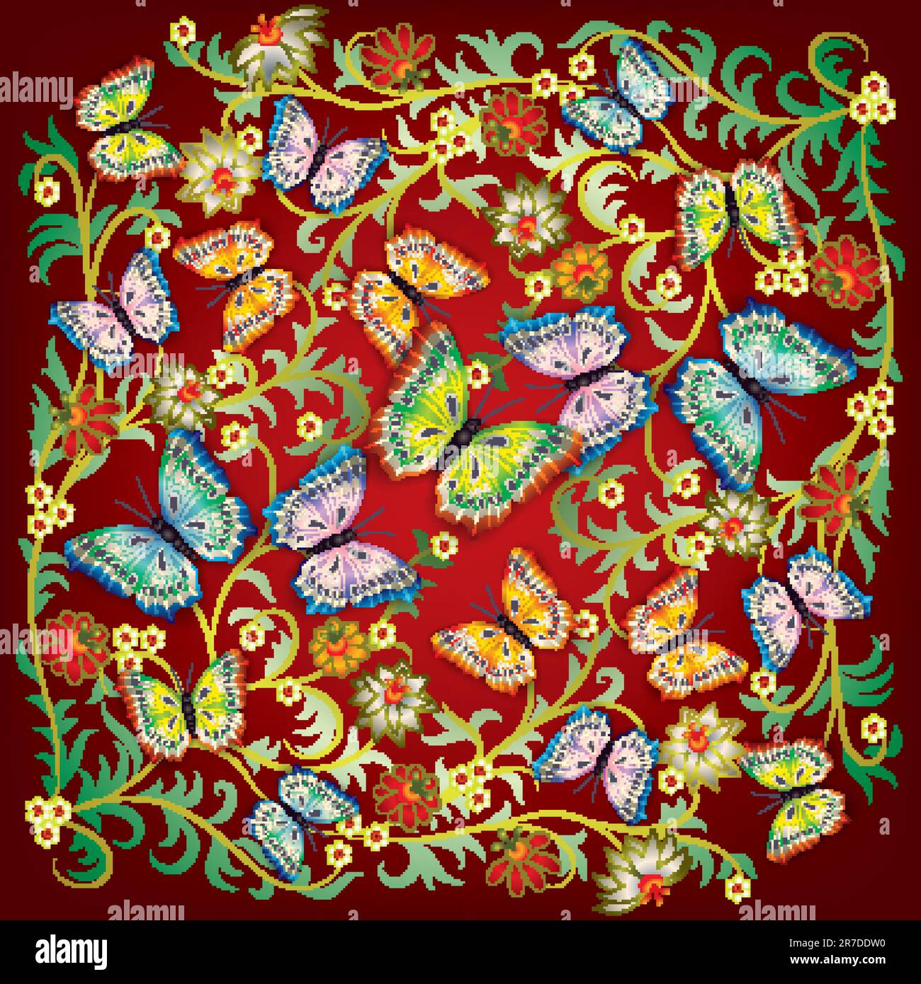 Insect on ornament Stock Vector Images - Alamy