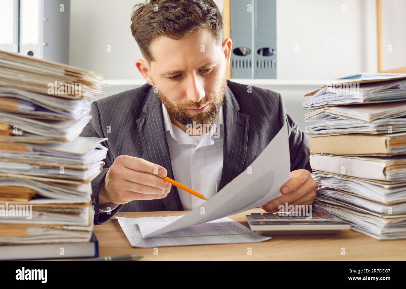 Person Working With Papers