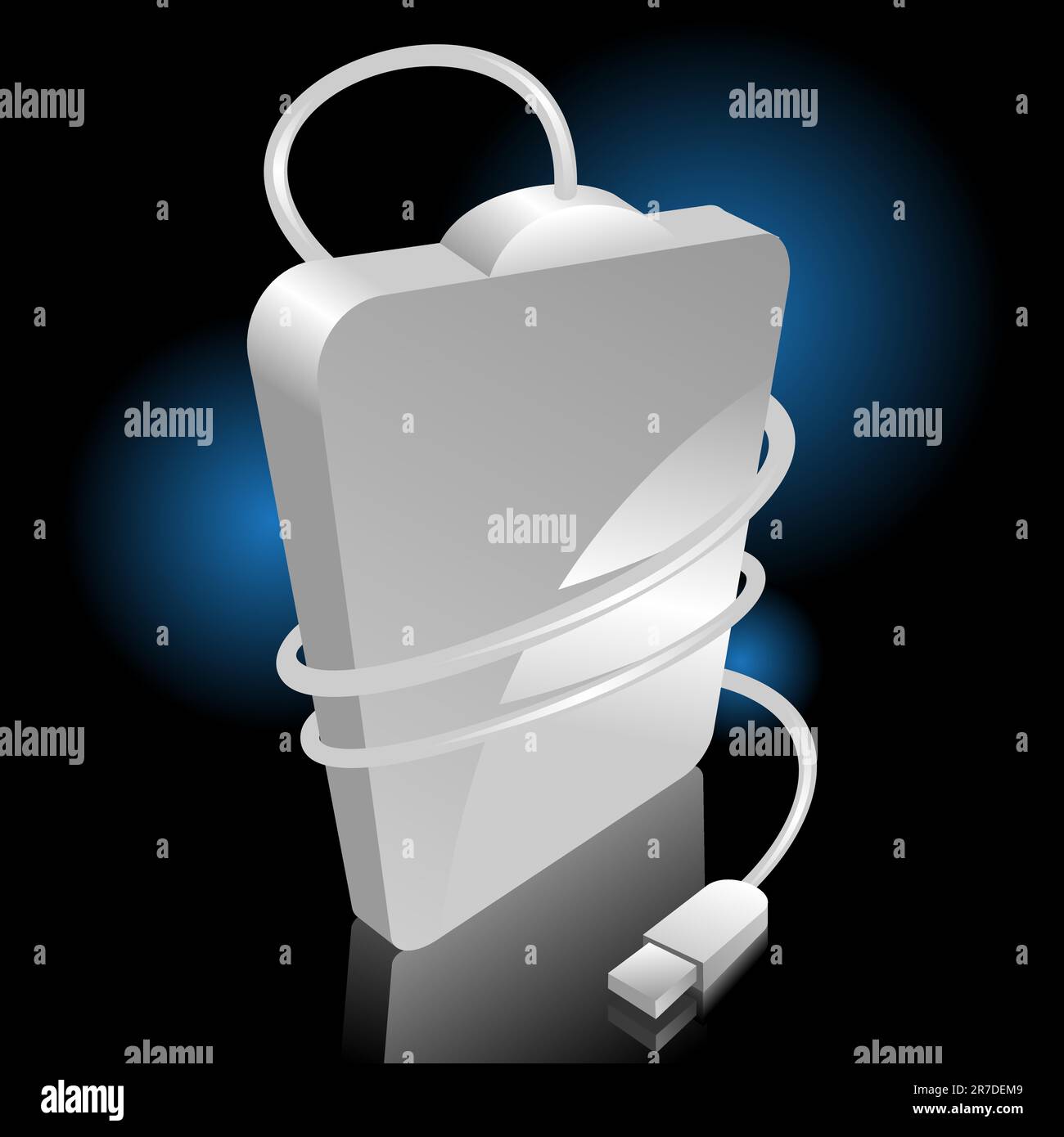 iconic vector illustration of a white portable hard disc Stock Vector ...