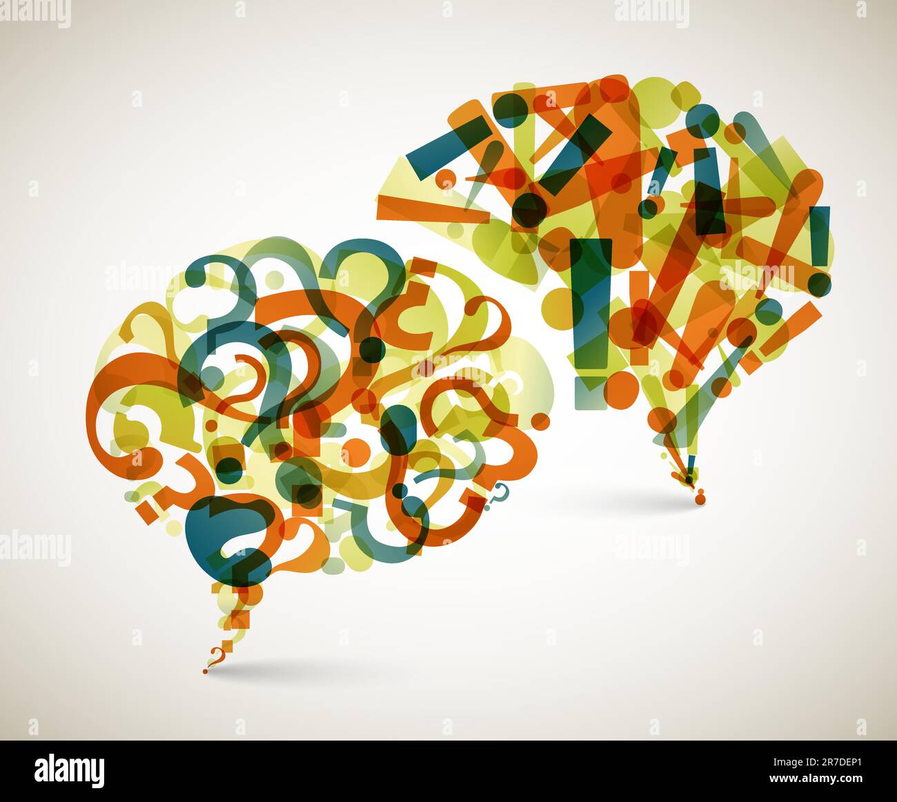 Questions and Answers - abstract illustration made from question and ...