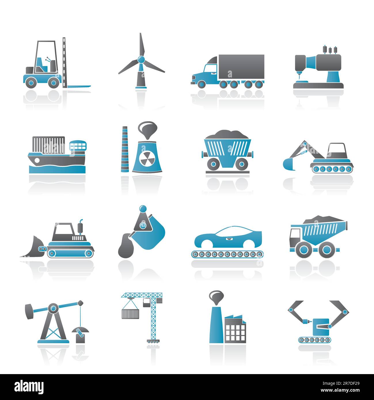Business and industry icons - vector icon set Stock Vector Image & Art ...