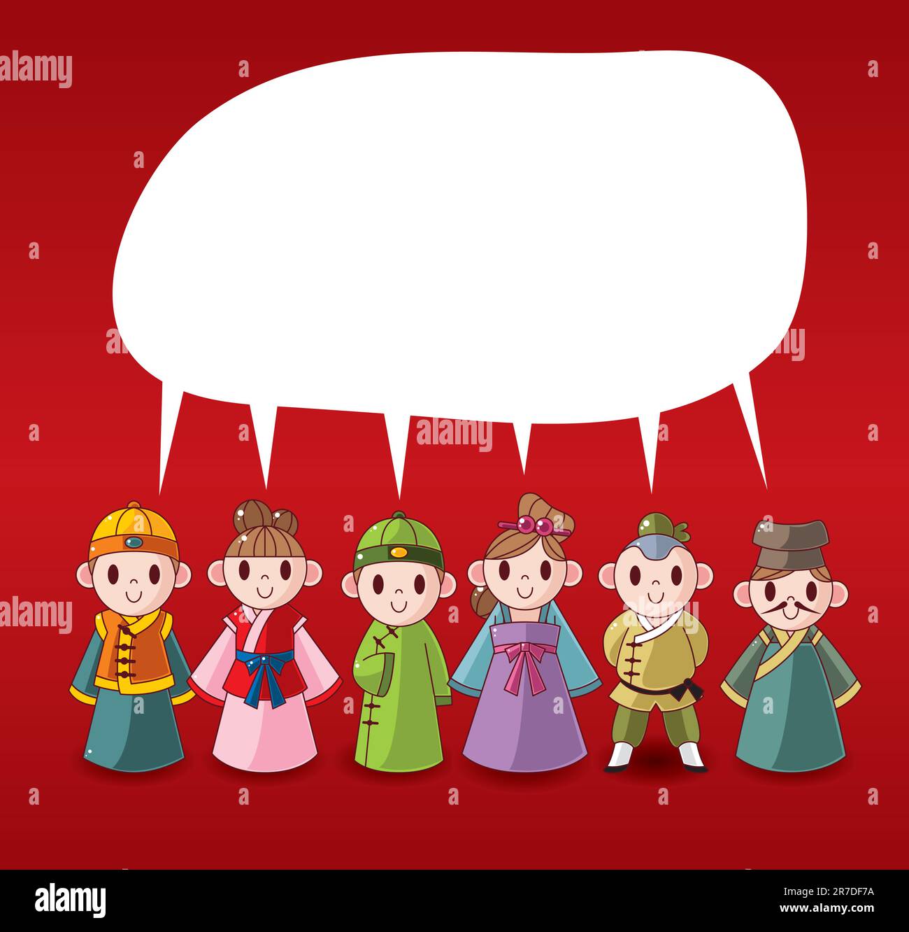 cartoon chinese people speech ,card Stock Vector Image & Art - Alamy