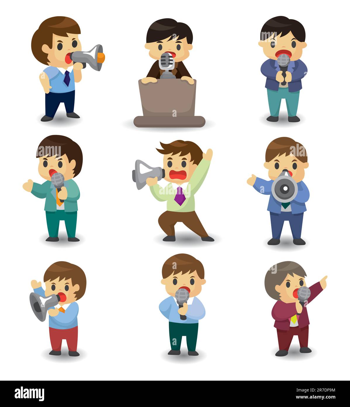 Cartoon microphone stand Cut Out Stock Images & Pictures - Alamy