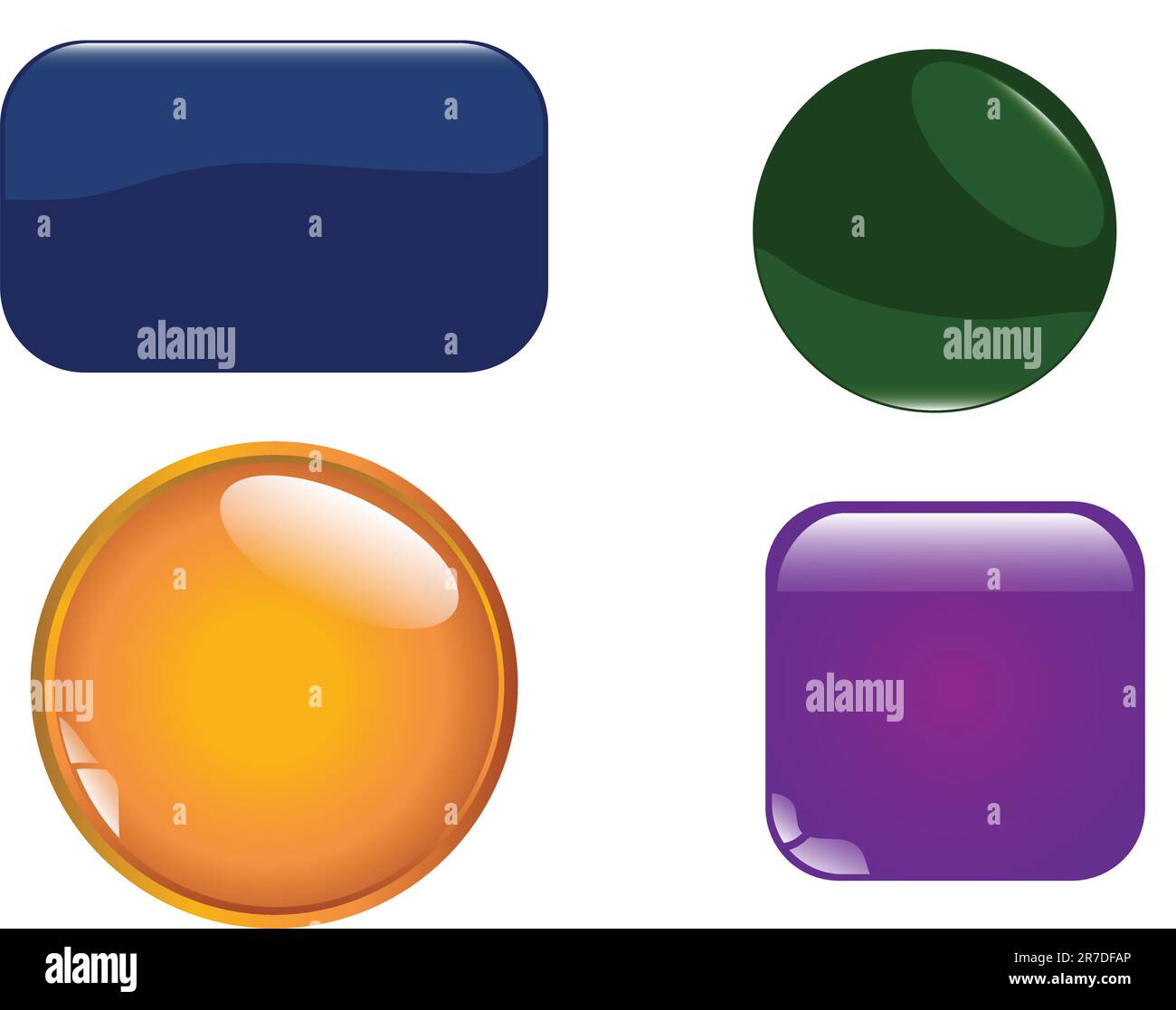 illustration of glossy buttons - vector Stock Vector Image & Art - Alamy