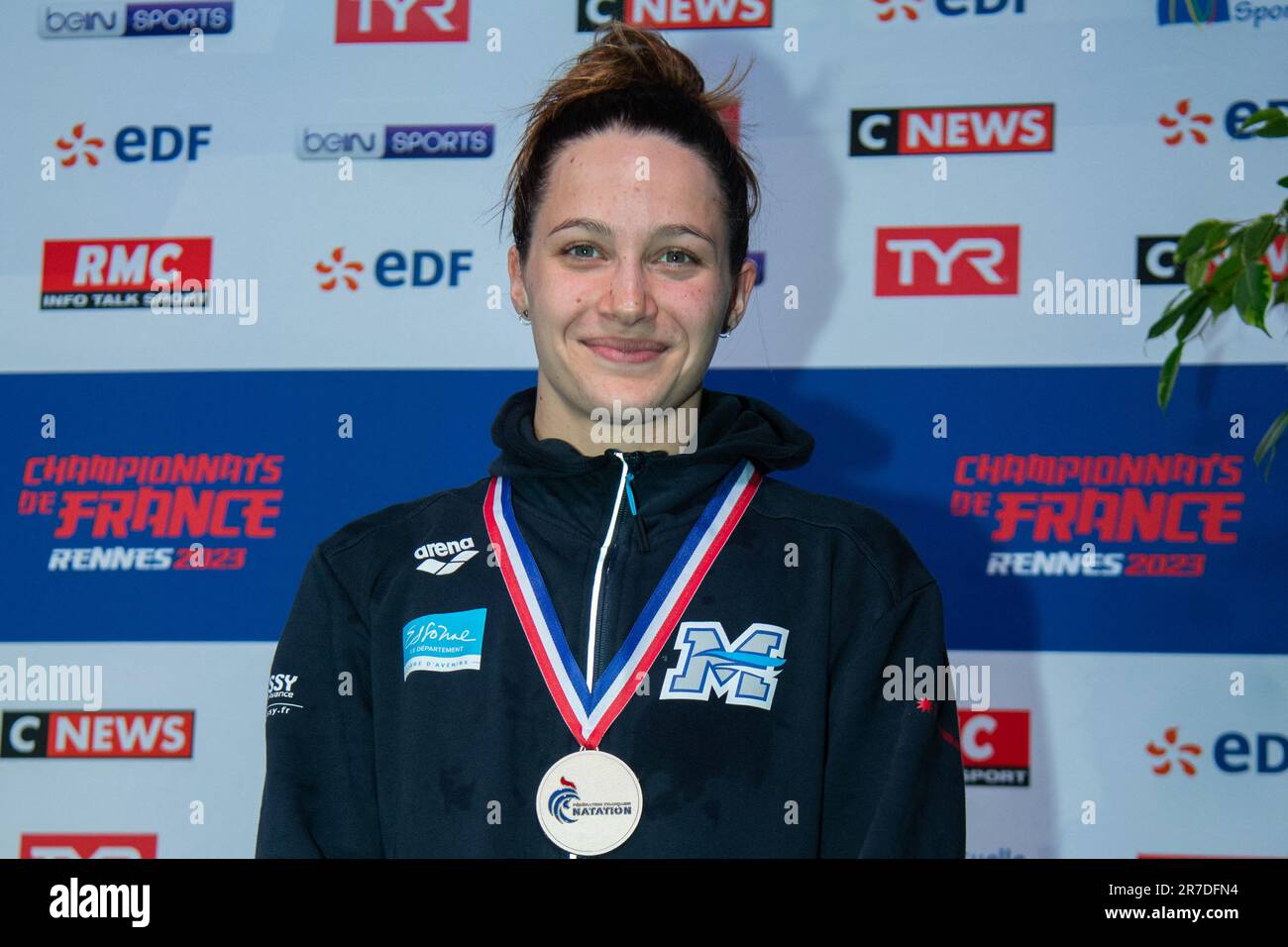 Lucie Vasquez competes during the Swimming French National ...