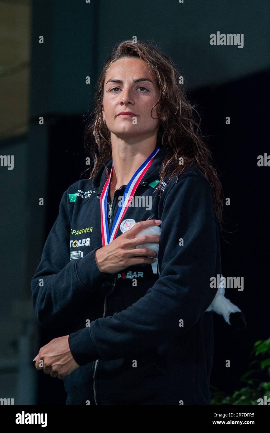 Winner Beryl Gastaldello poses during the Swimming French National ...