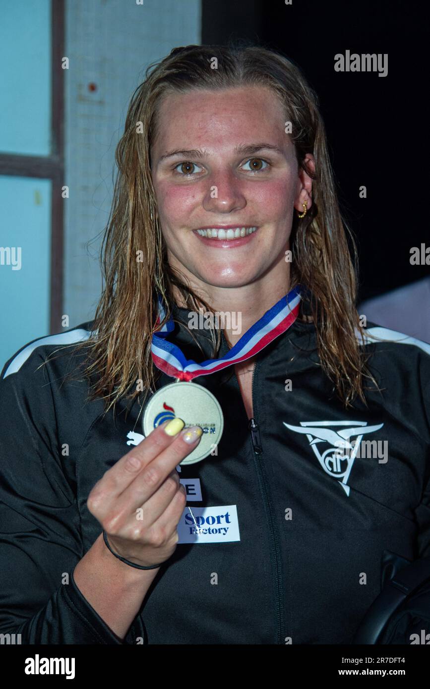 Marie Wattel competes during the Swimming French National Championships ...