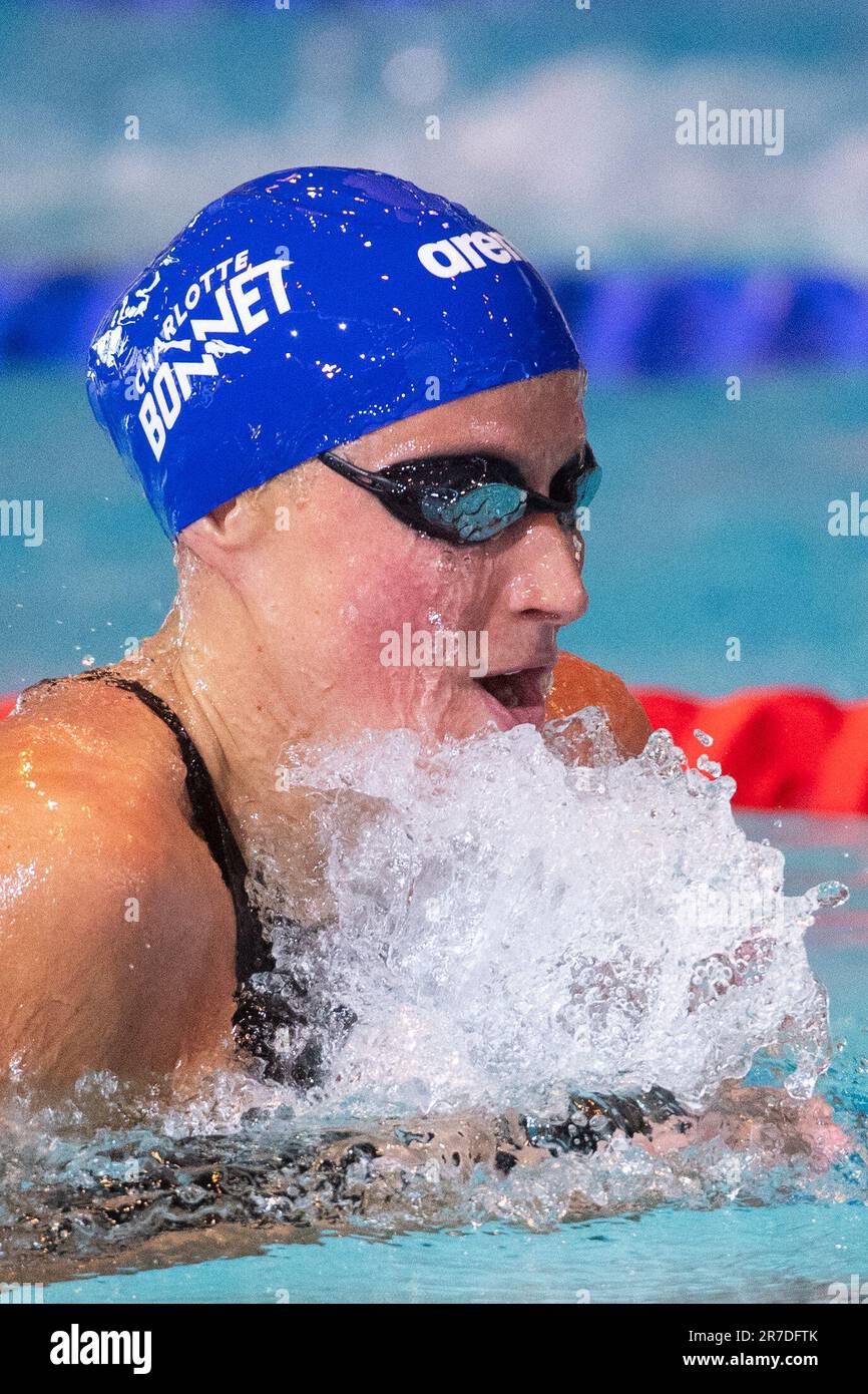Charlotte Bonnet competes during the Swimming French National ...
